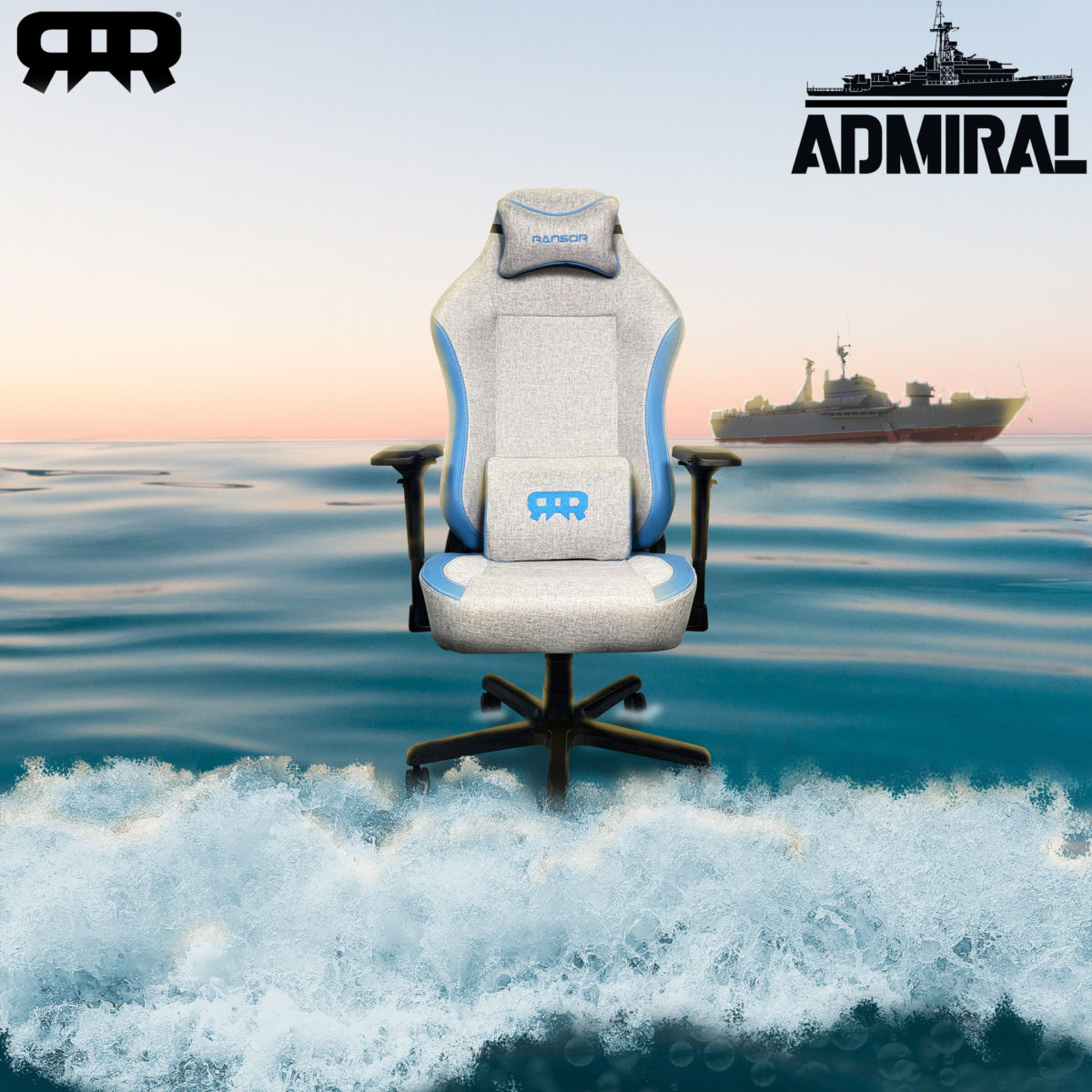 RANSOR Gaming Admiral – Grey/Electric - RANSOR